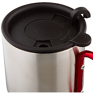 Outdoor RX Stainless Steel Carabiner Travel Mug (Red, 14-Ounce)