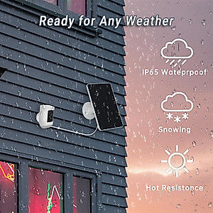 DaybreakAura 5W Solar Panels for Security Cameras - Compatible with Ring Spotlight Cam(Battery), Ring Stick Up Cam Battery - 9.8 Ft Charging Cable - 1PACK (Not for Spotlight Plus/Pro)