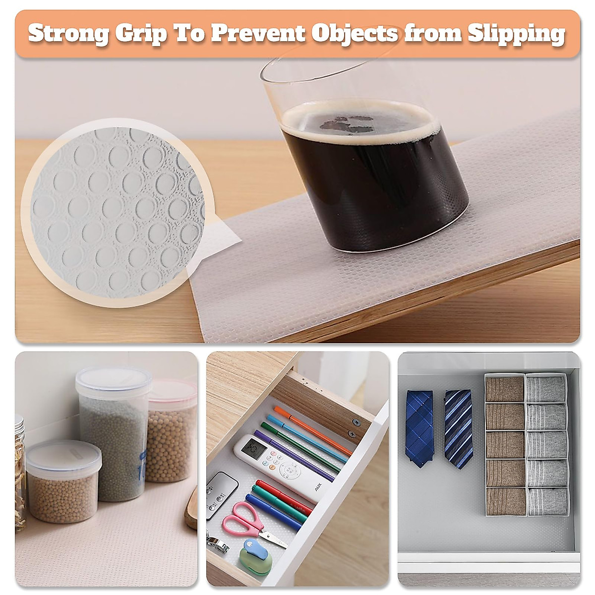 BESTORI Waterproof Shelf Liner for Kitchen Non-Adhesive Cabinets Drawer Liner 23.6 x 118.1 Inches Oil-Proof Non-Slip Washable Cuttable Refrigerator Liners for Protector Desks Transparent