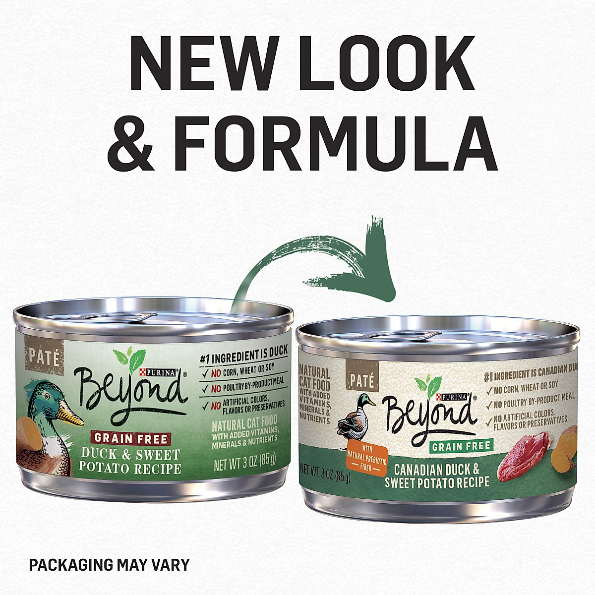 Purina Beyond Grain Free Canadian Duck and Sweet Potato Recipe Wet Cat Food Pate - (Pack of 12) 3 oz. Cans