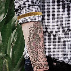 YUATCYA Shirt Sleeve Holders Metal Garters Armbands Set Elastic Band Sleeve Garters for Men Women 2 Pairs of Shirt Long Sleeve Holders Anti-Slip Armband Shirt Garter(Black + Bronze)