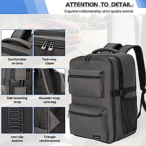 AKOZLIN Travel Gaming Console Backpack Compatible with Play Stantion 5 4 PS5/PS4/PS4 Pro/PS4 Slim/Xbox One X S Black With Pocket for Phone