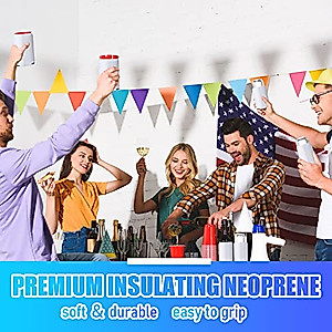 100 Pack White Blank Can Cooler Sleeves Neoprene Insulated Beer Sleeves for Can Cooler Sleeves Personalized Sublimation Sleeves for Soda Drink Water Bottle Birthdays Weddings Bachelorette Party