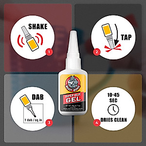 Beast Bond Super Glue - Max Strength Adhesive for Plastic, Wood, Metal, Ceramic, Rubber, Leather, Paper - Long-Lasting Professional Grade Cyanoacrylate - 1.41 Ounce (40g) Pack of 2