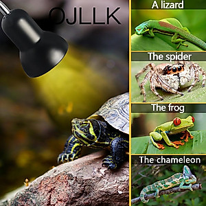 Reptile Tortoise UV Heat Lamp 25W 50W E27 Turtle Heating Lamp Basking Lamp UVA UVB Lizard Light Bulbs for Aquarium Turtle Tank Terrariums (4 PCS)