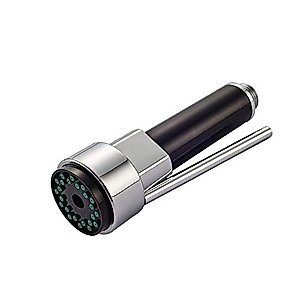 Kitchen Tap Spray Head, ABS Kitchen Tap Sprayer Head, Sink Faucet Sprayer Head Nozzle Replacement Part, Pull Down Faucet Hose Sprayer Head Nozzle Spout G1/2 Male Connection, only One Setting, Chrome