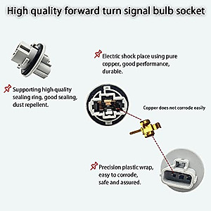 2 PCS Front Turn Signal Light Bulb Plug Socket, 90075-60060 Socket Plug Front Turn Signal Light Bulb Socket Compatible with Toyota Tundra, Tacoma, Sequoia, 4Runner, Venza