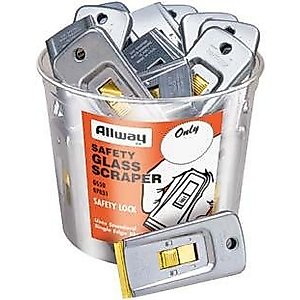 50 Piece Safety Glass Scraper Bucket GS50 [Set of 50]