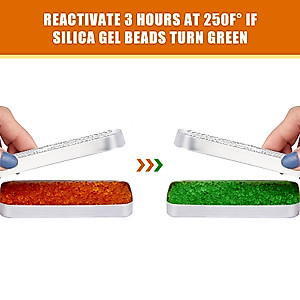 6 Pack 40 Gram Indicating Silica Gel Desiccant Canister Dehumidifier Orange Indicating Desiccant Reusable Moisture Absorber Bag for Car Closet Cabinet Bag Storage Box (6 Boxes)