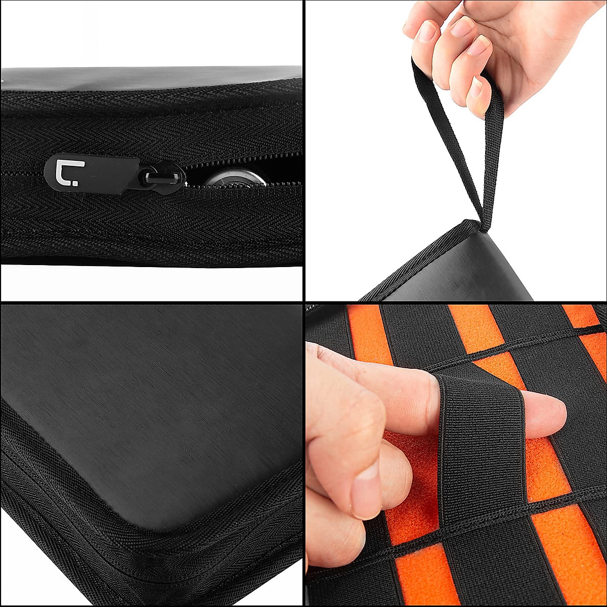 Linkidea Hard Battery Organizer Storage Box, Carrying Case Bag Holder with Battery Tester BT-168, Holds Various Sizes AA AAA C 9V Batteries