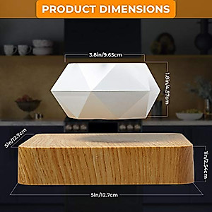 HOMEXXPRESS Levitating Plant- Floating Plant Pot - Magnetic Planter 360-Degree Rotation - Home Desk Office Kitchen Indoor Decor - Succulent Bonsai Air Plant - Maceta Flotante (Light Brown)