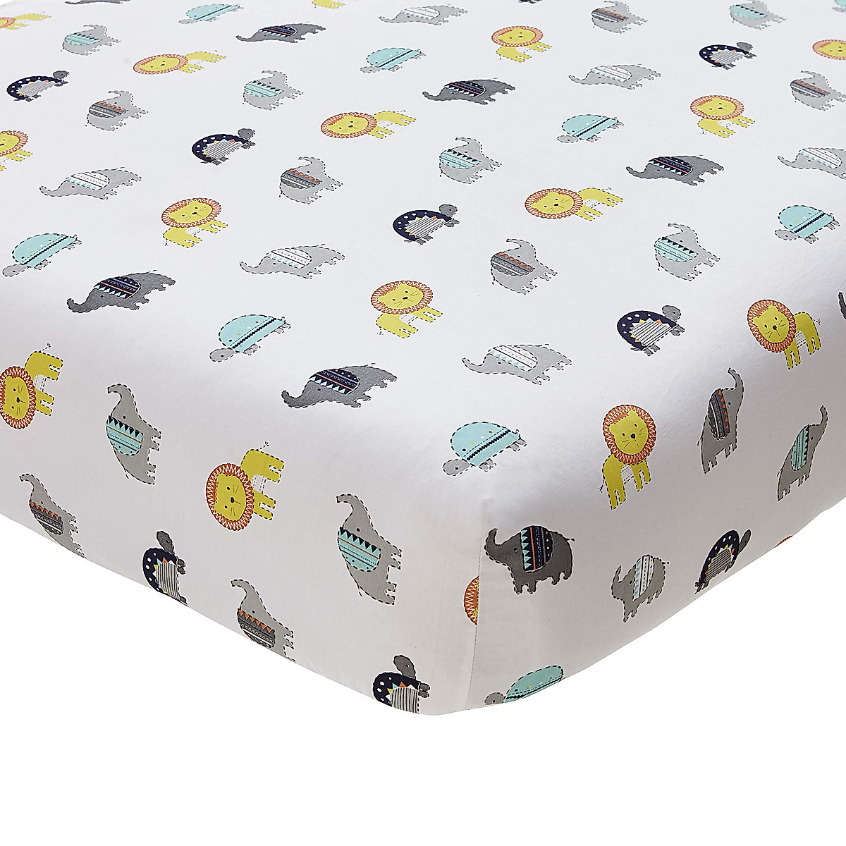 Wendy Bellissimo 4pc Nursery Bedding Baby Crib Bedding Set - Elephant Crib Bedding from The Sawyer Collection in Grey and Turquoise