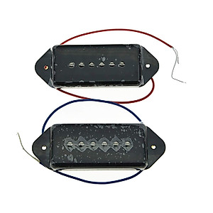 Black P90 High Power Sound Neck Bridge Dogear Pickup Soapbar Pickups Set