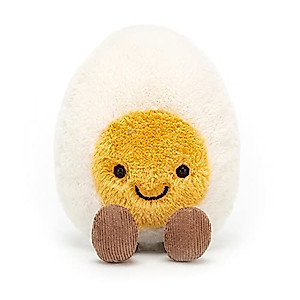 Jellycat Amuseables Boiled Egg Happy Stuffed Toy, Small 5.5 inches | Food Plush | Fun Gift Idea