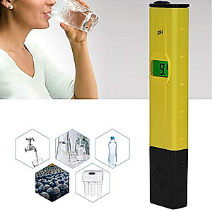 FLEXMAN Digital Ph Meter, Portable High Accuracy PH Tester, Water Quality Tester Analyzer for Aquarium, Fisheries, Swimming Pools, Beverages, Drinking Water, Indoor Plants
