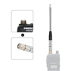 UAYESOK Telescopic 27MHz CB Antenna TNC Connector Upgrade for President Randy, Randy II FCC Handheld Cb Radio