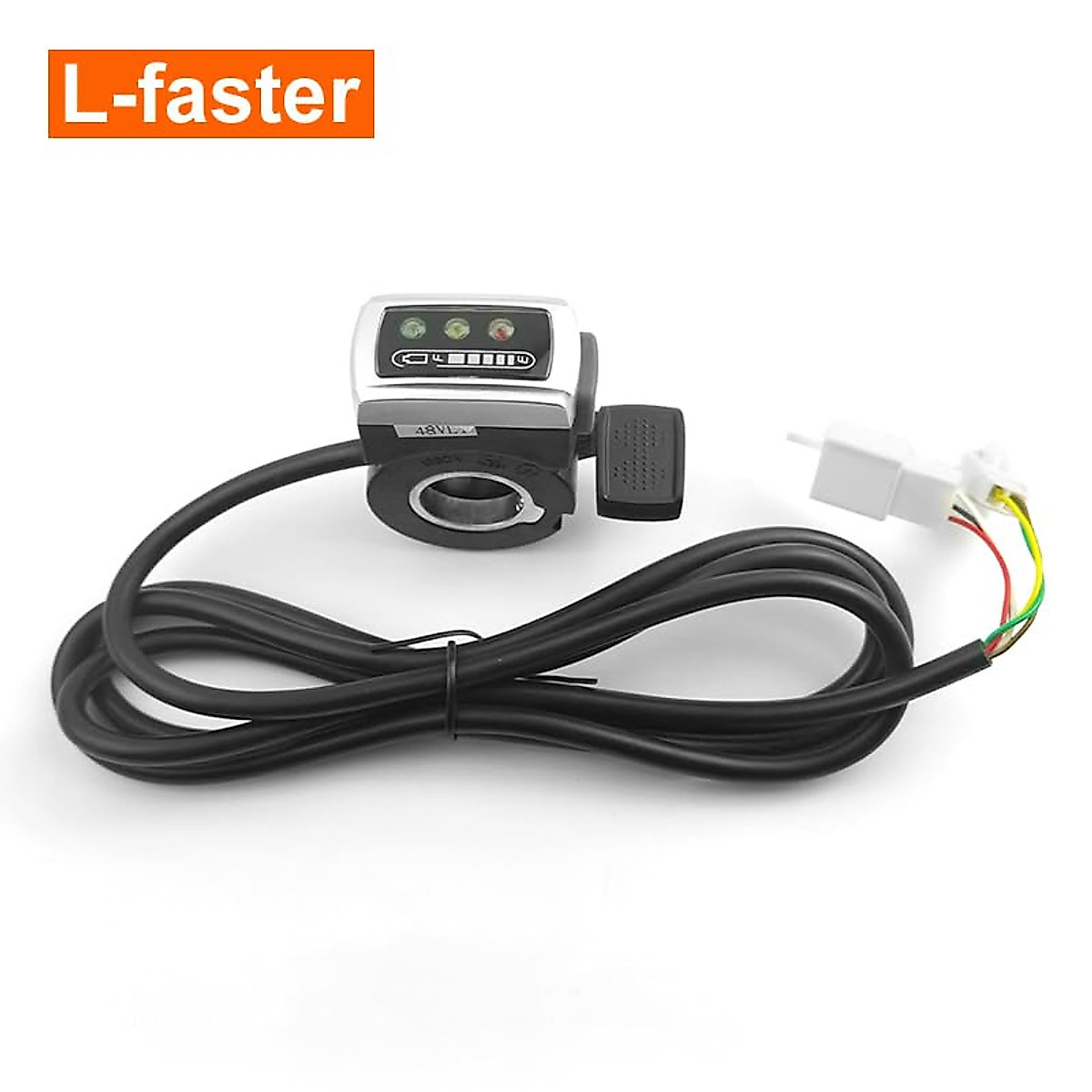 L-faster 24V36V 450W Bike Conversion Kit for Disc Brake Rotor Left Side Mounting Bicycle Motor Kit with Thumb Throttle (24V Thumb kit)
