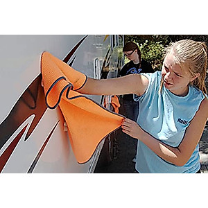 One Pass WaterBlade - Large Microfiber Cleaning Cloth - Waffle Weave Finishing Towel for Car Detailing and More - 20" by 30"