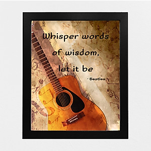 Whisper Words of Wisdom - Retro Music Wall Decor, This Ready to Frame Retro Guitar Photo Print Music Wall Art Poster is Ideal For Music Room, Office, Studio, And Man Cave Room Decor, Unframed - 8x10"