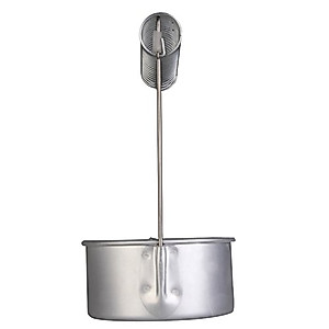 Paint Brush Basin with Brush Organizer, Multifunction Stainless Steel Art Brush Washer Cleaner with Screen and Holder Spring Desk Stand Organizer Holding Rack for Paint Brushes Cleaning and Drying