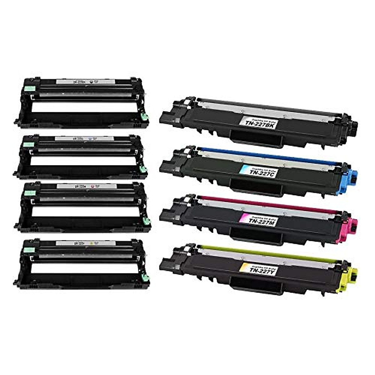 SuppliesMAX Compatible Replacement for Brother DCP-L3510/L3550/HL-L3210/L3270/L3290/MFC-L3710/L3730/L3750/L3770CDW Drum/Toner Value Combo Pack (4-Drum Units/4-Toners) (DR-243CMYK/TN-247CMYKVB)
