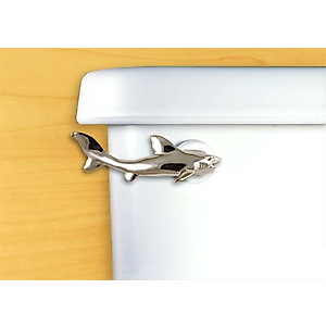 Home Accents Shark Decorative Toilet Flush Handle Trip Lever Side Tank Mount, Chrome