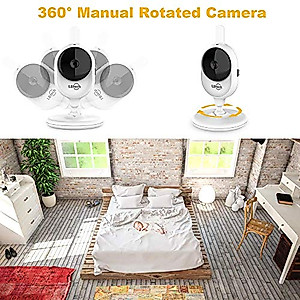 LBtech Video Baby Monitor with One Digital Camera and 4.3'' Color LCD Screen,Infrared Automatic Night Vision,Power Saving On/Off,Up to 960 ft Range
