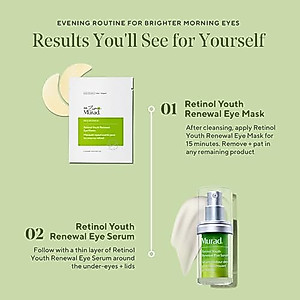 Murad Dr. Zion Retinol Youth Renewal Eye Masks – No-Slip Under Eye Patches for Fine Lines, Wrinkles, Crow’s Feet and Puffy Eyes - Full Absorption Treatment Strips, 5 Pairs