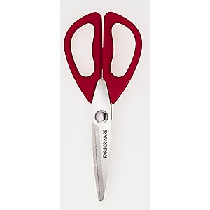 Farberware Professional Stainless Steel All-Purpose Kitchen Shears, Red