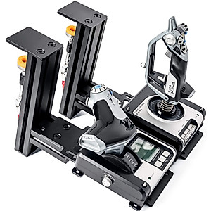 MEZA-Set of 2 Hotas Desk Mounts Joystick Mount Compatible with Logitech G X52/X52 Pro/X56/X56 Rhino/Thrustmaster T.16000M FCS/TCA Officer Pack Airbus Hotas Mount