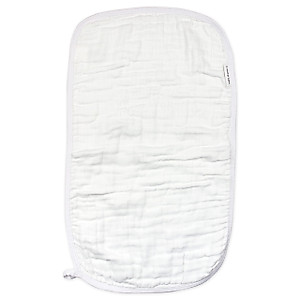 HonestBaby Baby Organic Cotton Multi-Layer Burp Cloths Multipack, Bright White, One Size