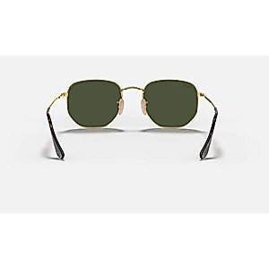 Ray-Ban RB3548N HEXAGONAL 001 51M Gold/Green Sunglasses For Men For Women (MEDIUM)+ BUNDLE with Designer iWear Eyewear Kit