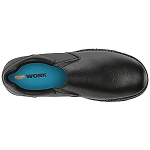 Dr. Scholl's Shoes Men's Winder II Slip Resistant Work Loafer,Black Leather,15