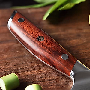 YARENH Bird's Beak Paring Knife - 67-Layer Damascus Steel - Super Sharp Blade for Peeling Fruit - African Sandalwood Handle