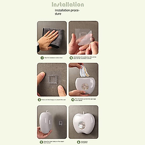 HikTop Disposable Clingfilm Storage Box Wall Mounted, Food Wrap Dispenser - Bag Storage Box, Kitchen Food Cling Film Organizer (17x16CM)