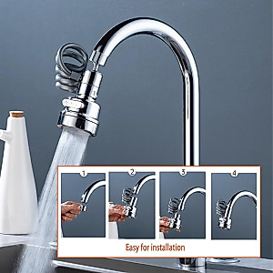 Faucet Sprayer Attachment,Kitchen Sink Sprayer, Sink Sprayer Attachment for Faucet,Kitchen Faucet Sprayer Attachment with Stretchable Hose, Faucet Extender for Kitchen Sink with 3 Water Outlet Modes