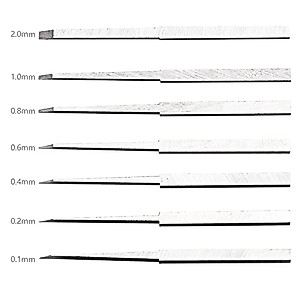 AllinRC Hobby Knife Blades Set 0.1mm 0.2mm 0.4mm 0.6mm 0.8mm 1.0mm 2.0mm with Handle Hobby Building Tools Craft Set for Basic Model Building, Cutting, Repairing and Fixing