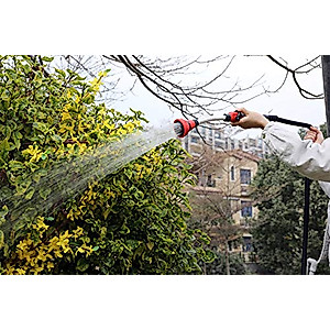 ESOW Garden Hose Watering Wand, 16 Inches Sprayer Wand, 8 Watering Patterns Adjustable Rain Wand, Ergonomic Handle with One Touch Valve Perfect for Watering Plants, Car Wash and Showering Dog