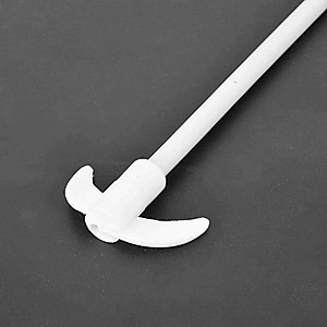 (350MM) / 13.8 Inches PTFE Coated Stainless Steel Electric Overhead Stirrer Mixer Shaft Stirring w/Foldable Paddle Blade Rod Lab Utensils Supplies (7mm Diameter)