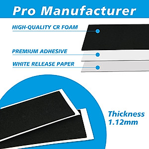 Haisalin 6Pcs Fingerboard Foam Grip Tape, 110mm x 38mm Fingerboard Grip Tape, Foam Finger Tape for Fingerboard