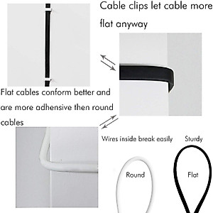 Moyeel 2- Pack 40FT Flat Power Extension Cable Compatible with Wyze Cam/Wyze Cam Pan,Yi Camera,NestCam Indoor,Blink XT Camera,USB to Micro USB Charging Cord for Home Security Camera