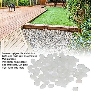 AXNOGAVH Glow in The Dark Rocks, Outdoor Luminous Stones Fluorescent Luminous Pebbles for Walkway Pathway Decor(100pcs-White)