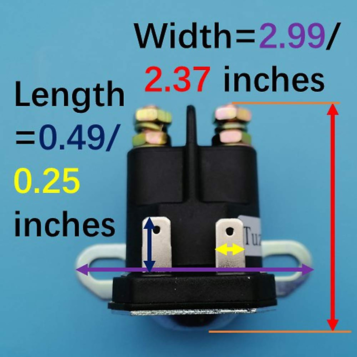 Tuzliufi Starter Solenoid Relay Compatible with 725-04439 725-04439A AM130365 AM132990 AM133094 AM138068 AM138497 GY00185 247288852 PGT9000 247203701 247374880 247889980 247889981 12V 4 Terminals Z403