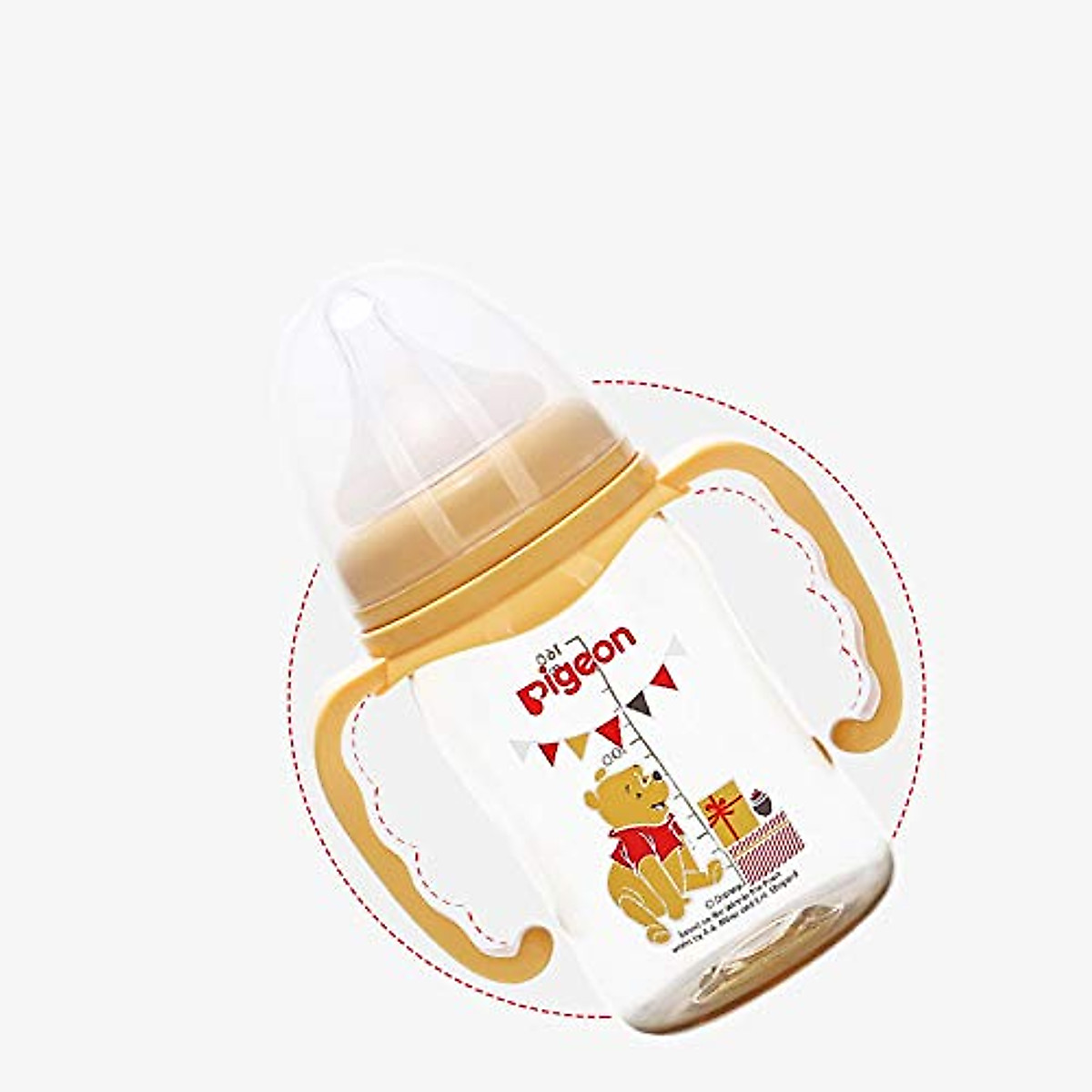 Bottle Handles Grips Compatible with Pigeon 2nd Generation Silicone Coating Nursing Bottle, Pack of 2, Color may be vary (Not for Pigeon 3rd Bottle)