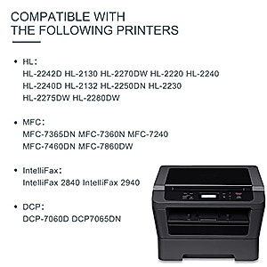 Onward TN4201pk TN420 Toner Cartridge: Compatible with Brother TN-420 Toner Cartridge Black High Yield Replacement for Brother Printer HL-2280DW DCP-7060D Intellifax 2840 2940 Ink (2,600 Pages)