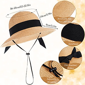 Jiuguva Shoulder Bag Crossbody Bag Women's Sun Straw Hat Retro Round Sunglasses Long Leaf Pendant Dangle Necklace 4 Pairs Bohemian Acrylic Rattan Metal Earrings Jewelry Set(Rustic Style)