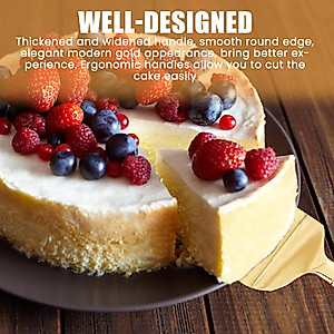 Wedding Cake Knife and Server Set: 2 Pcs Gold Cake Cutting Set, Stainless Steel Vintage Engraved Cake Knife and Server Set, Wedding Cake Cutting Set for Wedding Birthday Parties Christmas (Rose)