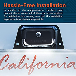 TRUE MODS LED License Plate Light for Trailer [Bracket Mount] [DOT FMVSS 108] [SAE L] [Black-Finish] [Waterproof] [12V DC] License Tag Lights for UTV ATV Trailer Truck RV Boat