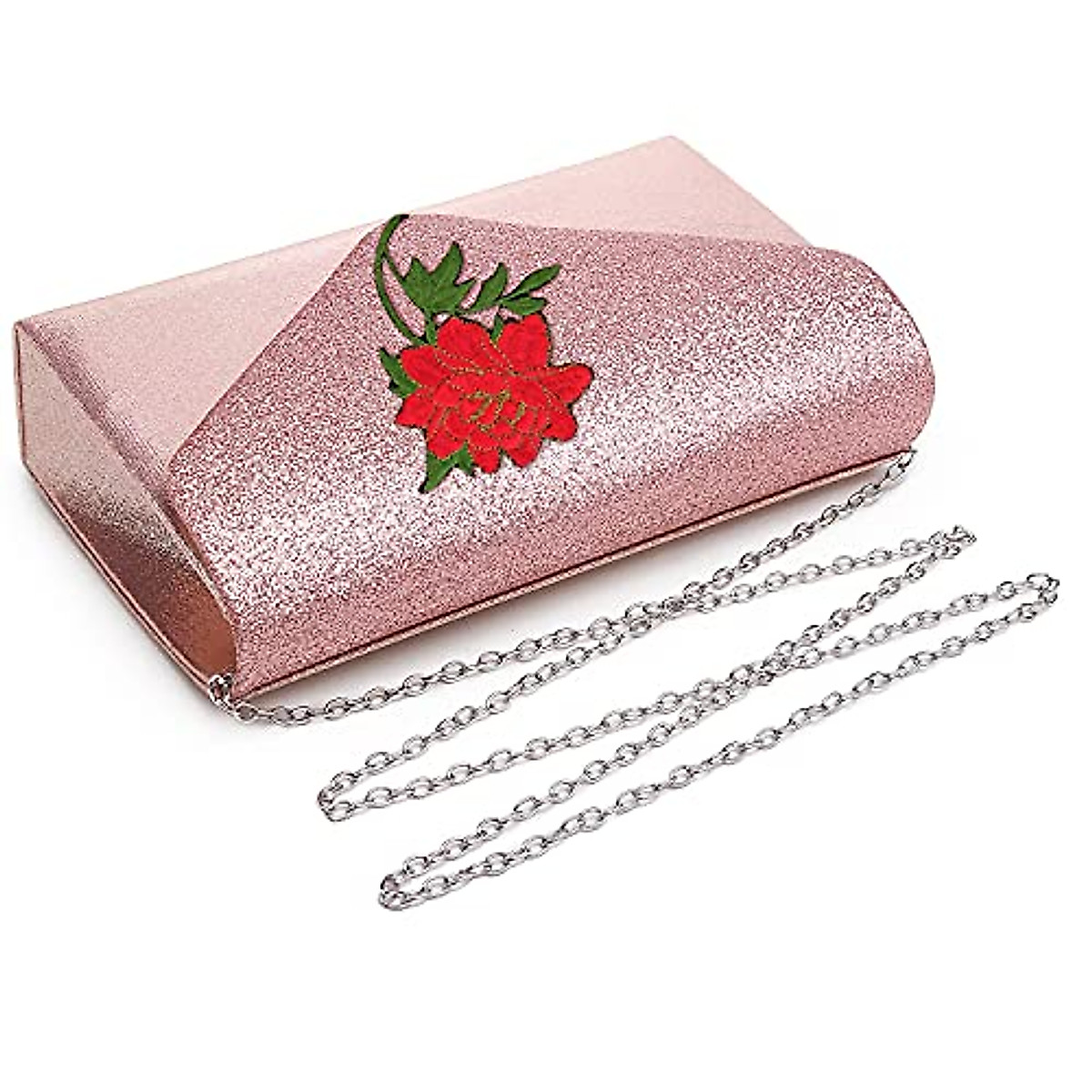 Dasein Women Floral Evening Bags Clutch Purses Handbags for Wedding Party Prom Formal Dressy Purses(floral blue)