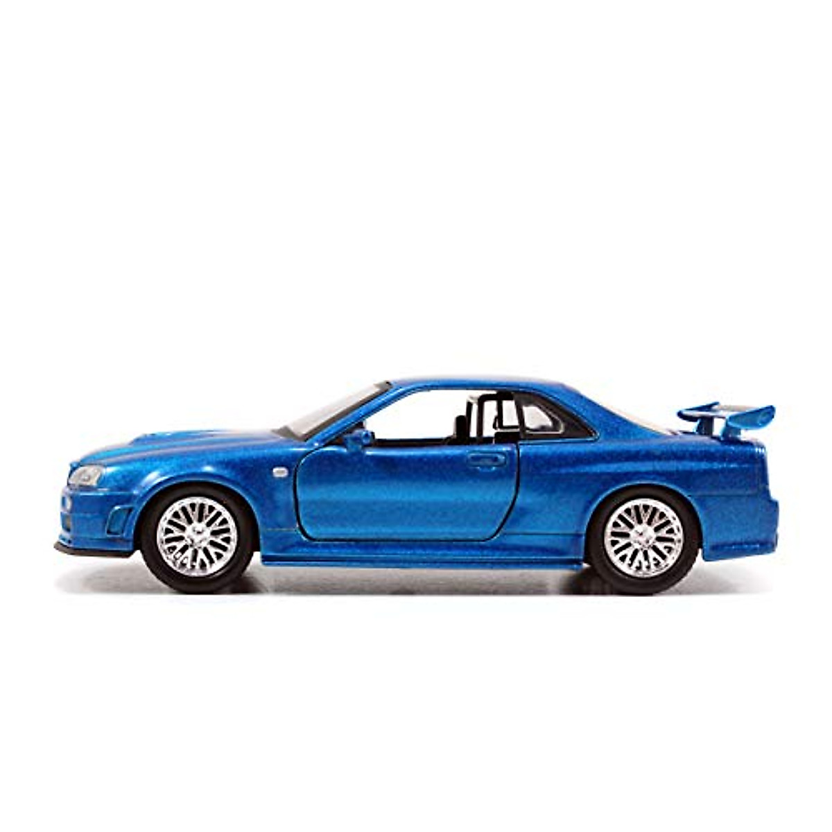 Fast & Furious Brian's Nissan Skyline GT-R R34 Silver & Nissan GT-R R34 Blue 1:32 Die - cast Car, Toys for Kids and Adults